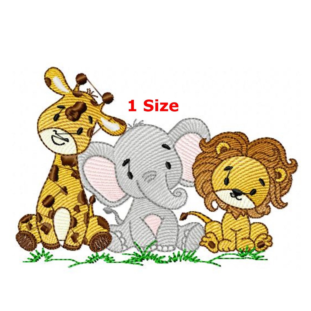 Safari Animals Embroidery Designs Machine Embroidery Pattern - Instant ...