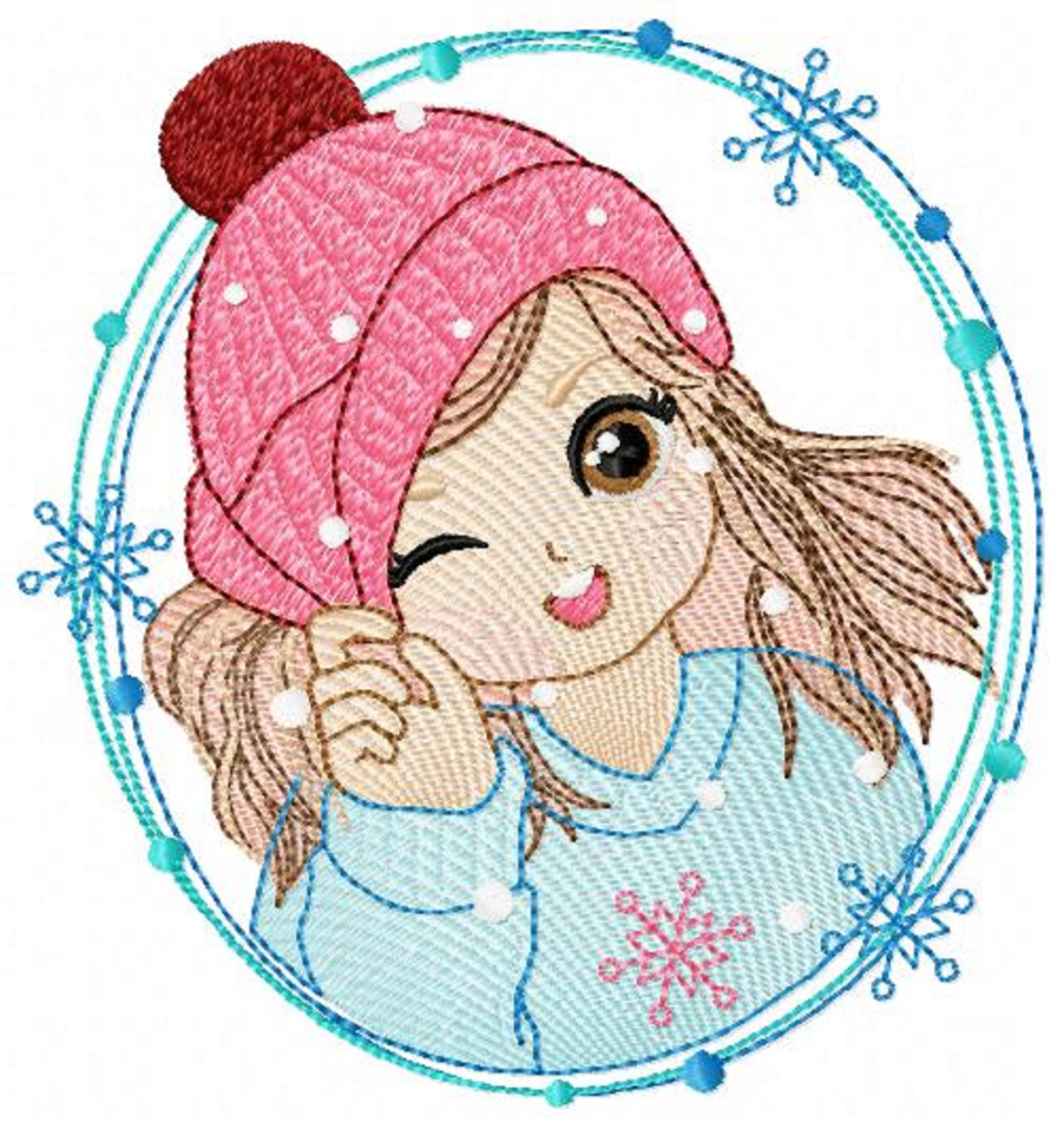 Girls Embroidery Designs Machine Embroidery Pattern - Instant Download ...