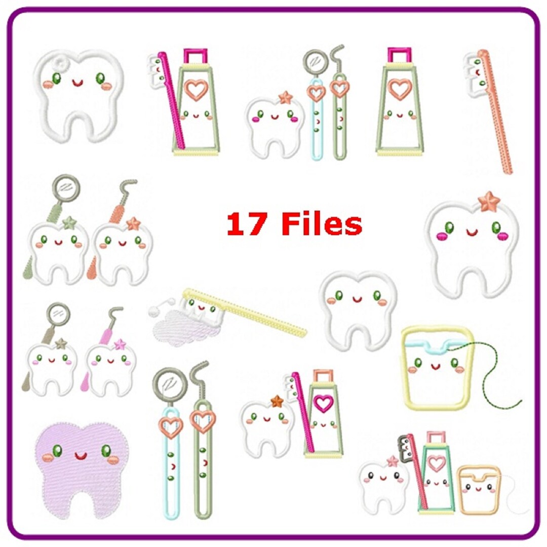 Teeth Embroidery Designs Machine Embroidery Pattern - Instant Download ...