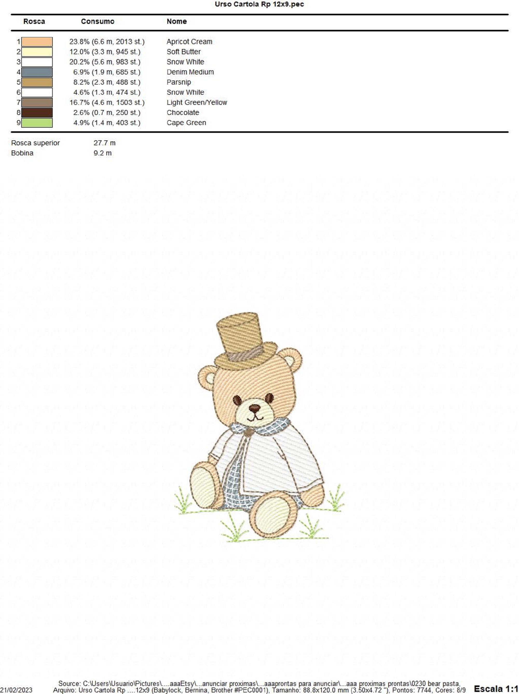 Bear Animals Embroidery Designs Machine Embroidery Pattern - Instant ...