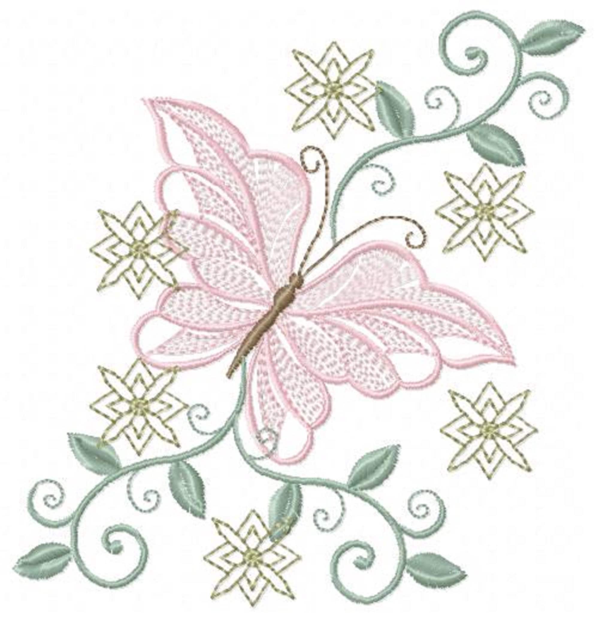Butterfly Designs Machine Embroidery Pattern - Instant Download. - Etsy