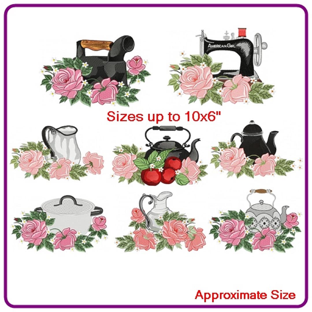 Retro Embroidery Designs Machine Embroidery Pattern - Instant Download ...