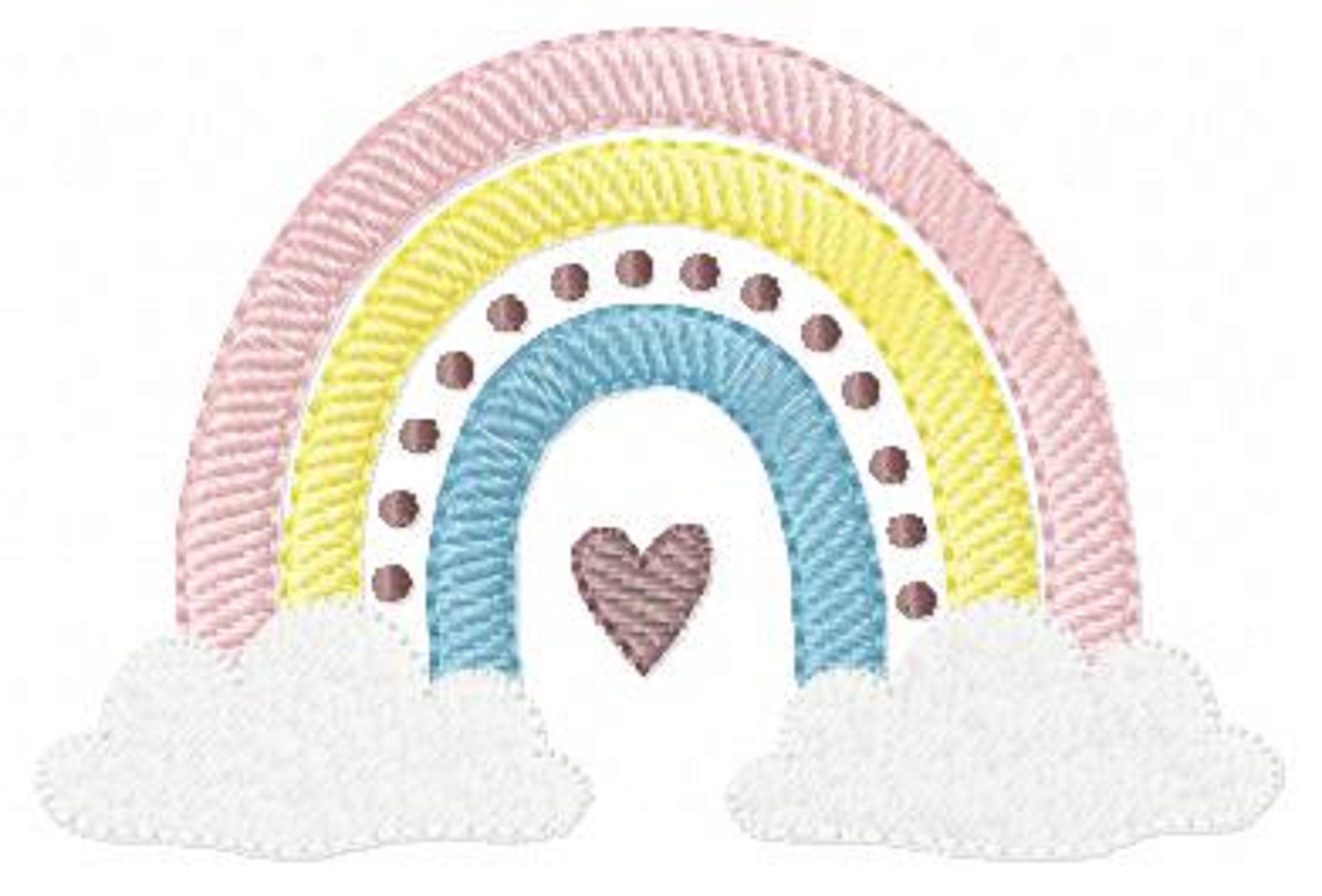 Cloud With Rainbow Embroidery Designs Machine Embroidery Pattern ...