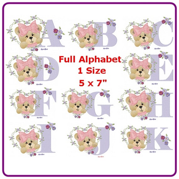 Alphabet Embroidery Designs Machine Embroidery Pattern - Etsy