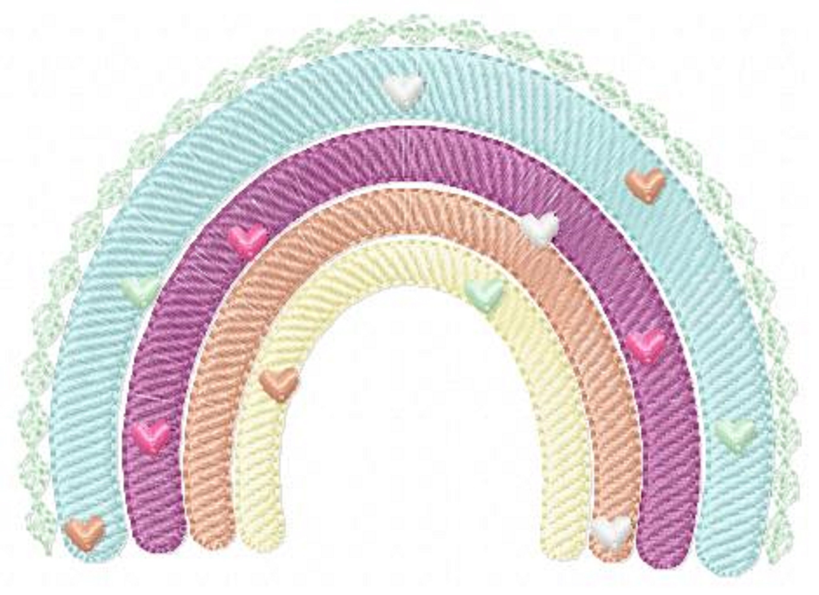 Cloud With Rainbow Embroidery Designs Machine Embroidery Pattern ...