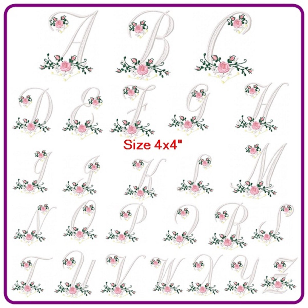 Alphabet Embroidery Designs Machine Embroidery Pattern - Instant ...