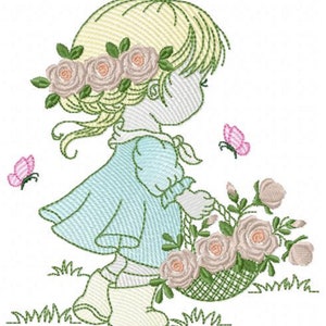Girls Designs Machine Embroidery Pattern - Instant Download. - Etsy