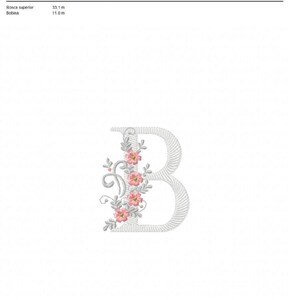 Flowers Alphabet Designs Machine Embroidery Pattern - Instant Download ...