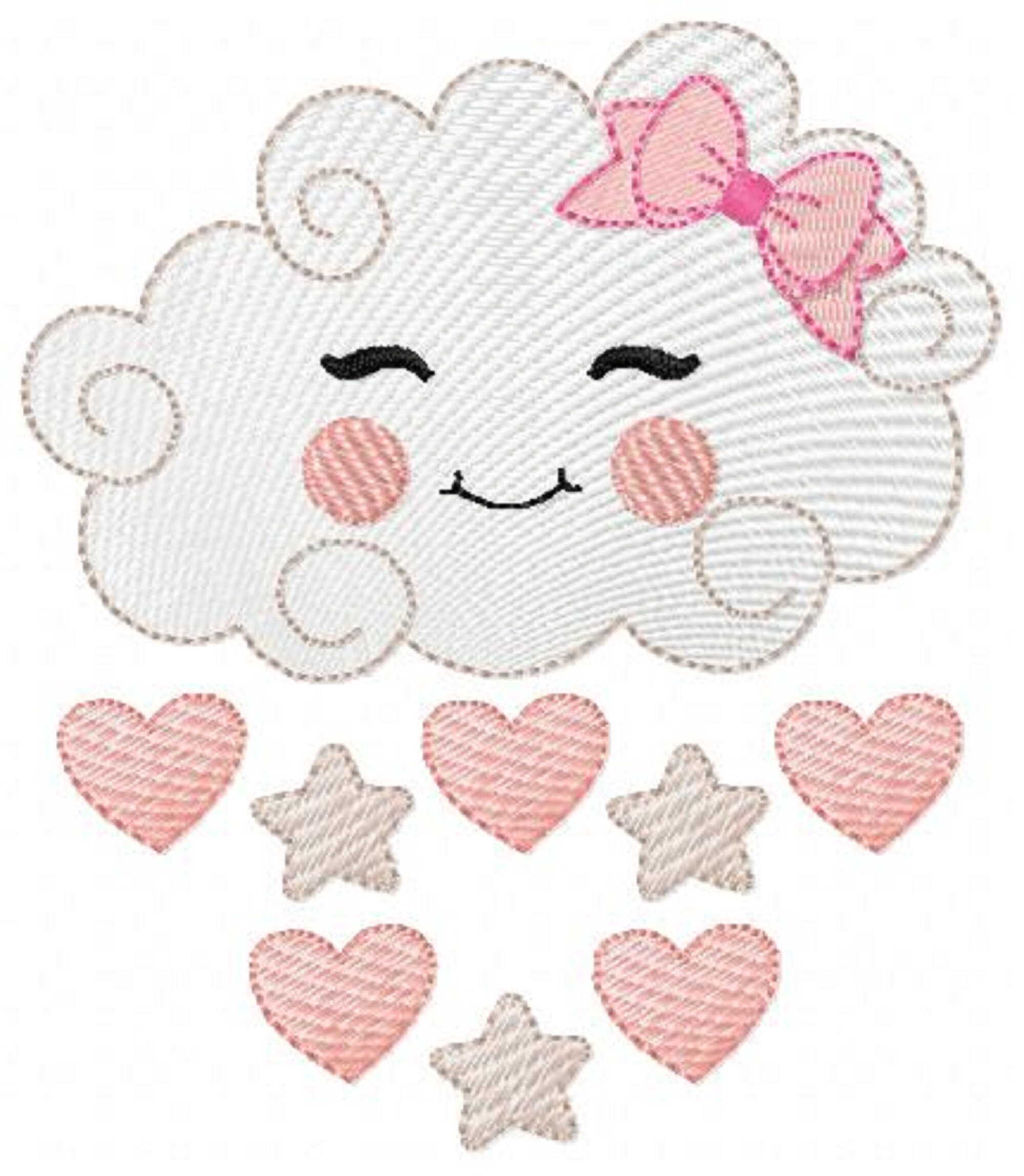 Cloud With Rainbow Embroidery Designs Machine Embroidery Pattern ...