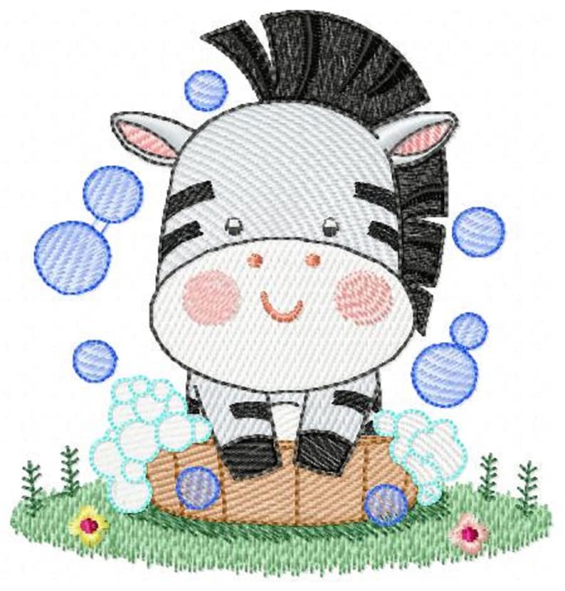 Bath Time Animals Embroidery Designs Machine Embroidery Pattern ...