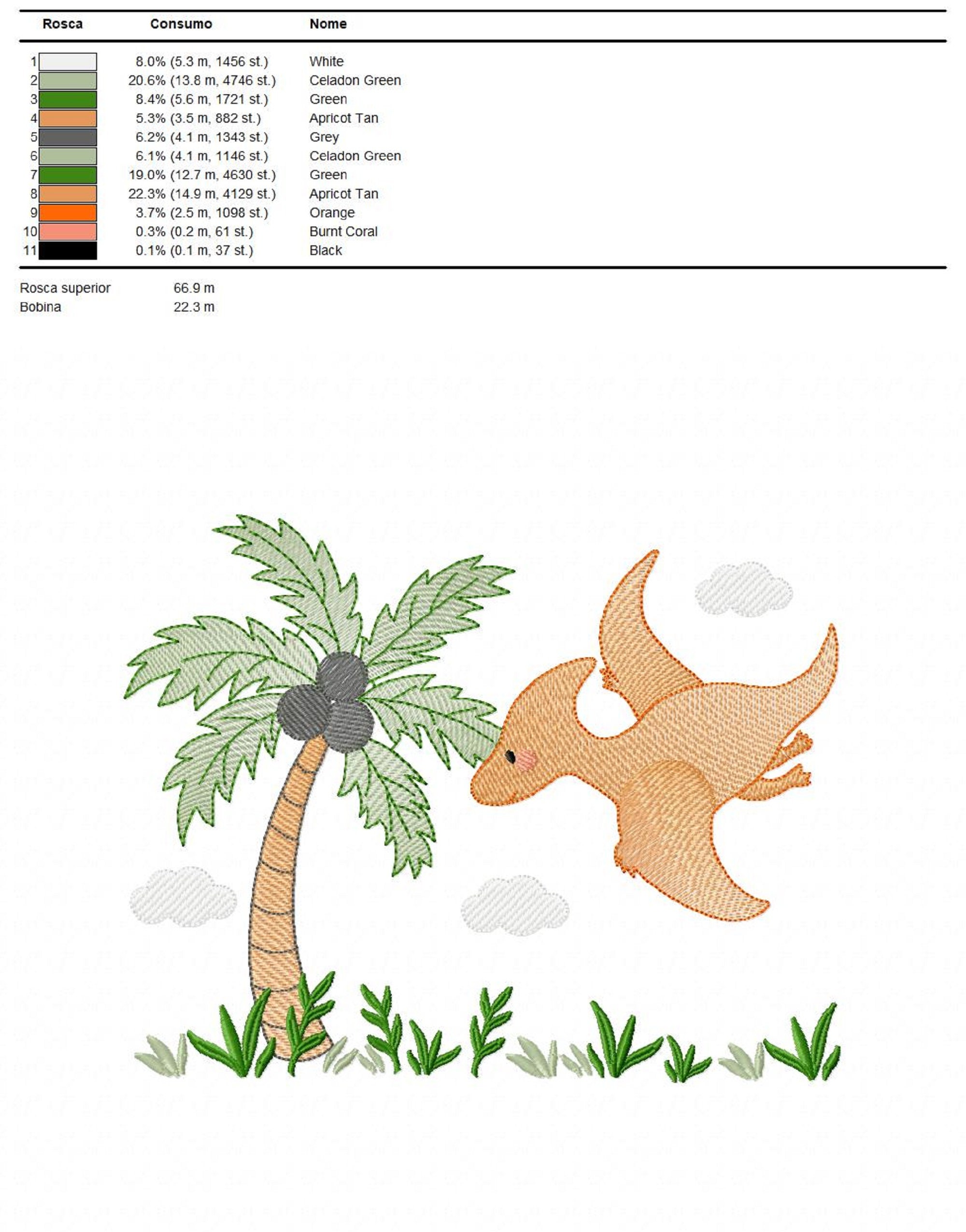 Dinosaurs Animals Embroidery Designs Machine Embroidery Pattern ...