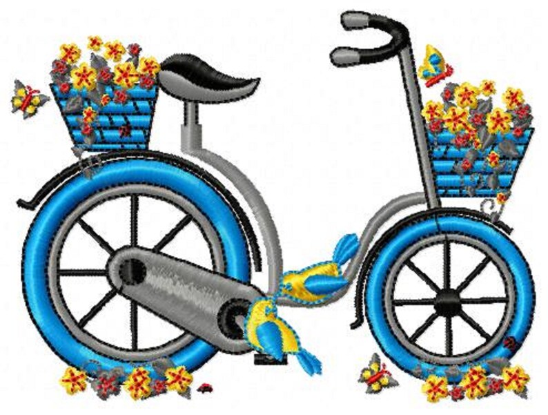 Bicycle Embroidery Designs Machine Embroidery Pattern - Etsy