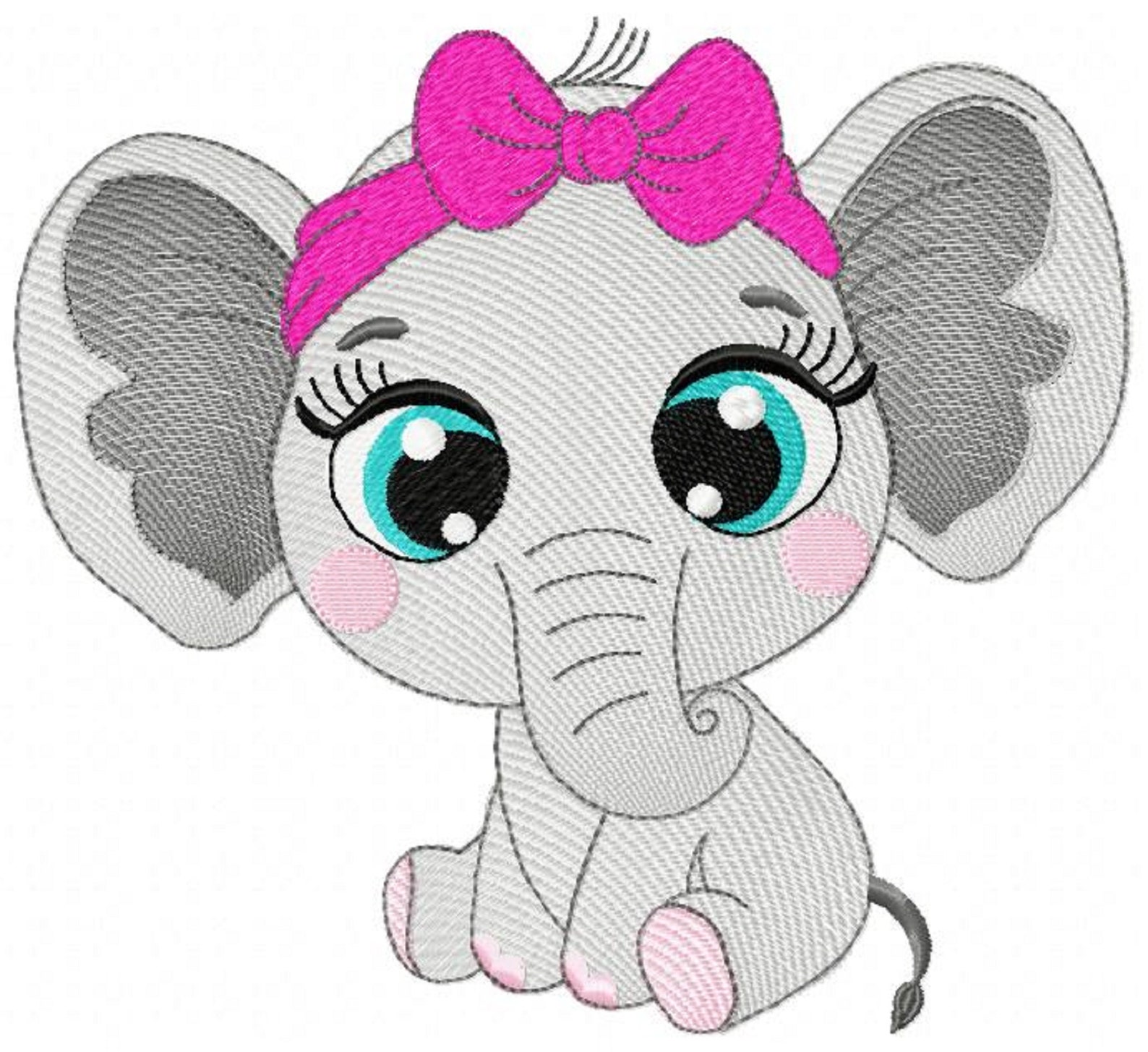 Cute Elephants Embroidery Designs Machine Embroidery Pattern - Etsy