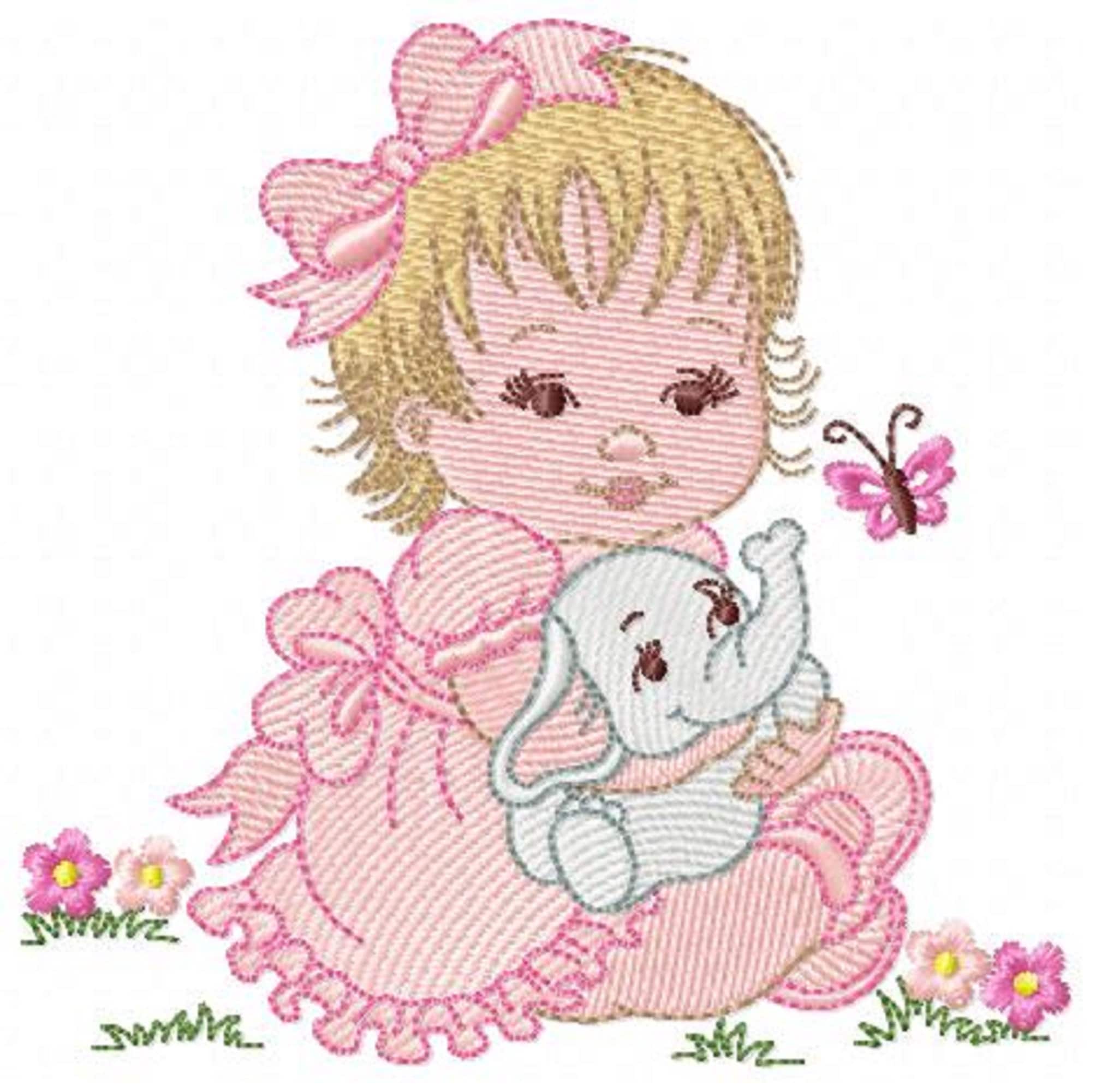 Girls Embroidery Designs Machine Embroidery Pattern - Instant Download ...
