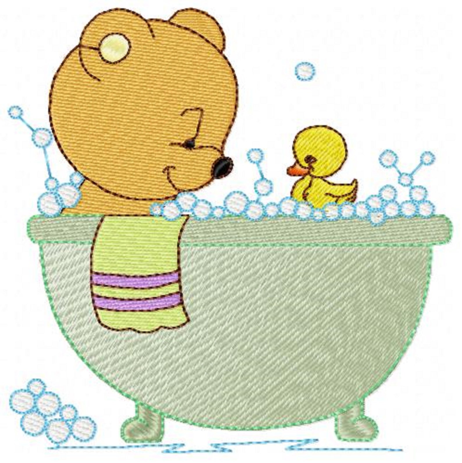 Bath Time Embroidery Designs Machine Embroidery Pattern - Instant ...