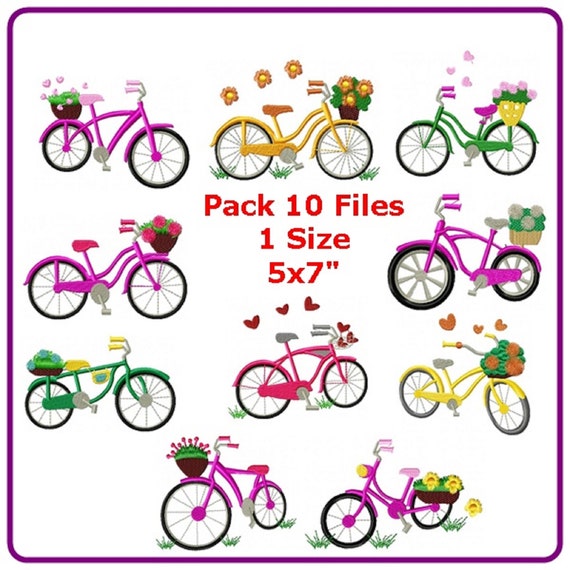 Bicycle Bike Embroidery Designs Machine Embroidery Pattern - Etsy