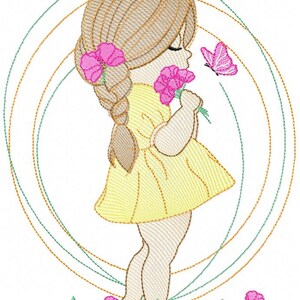 Girls Embroidery Designs Machine Embroidery Pattern - Instant Download ...