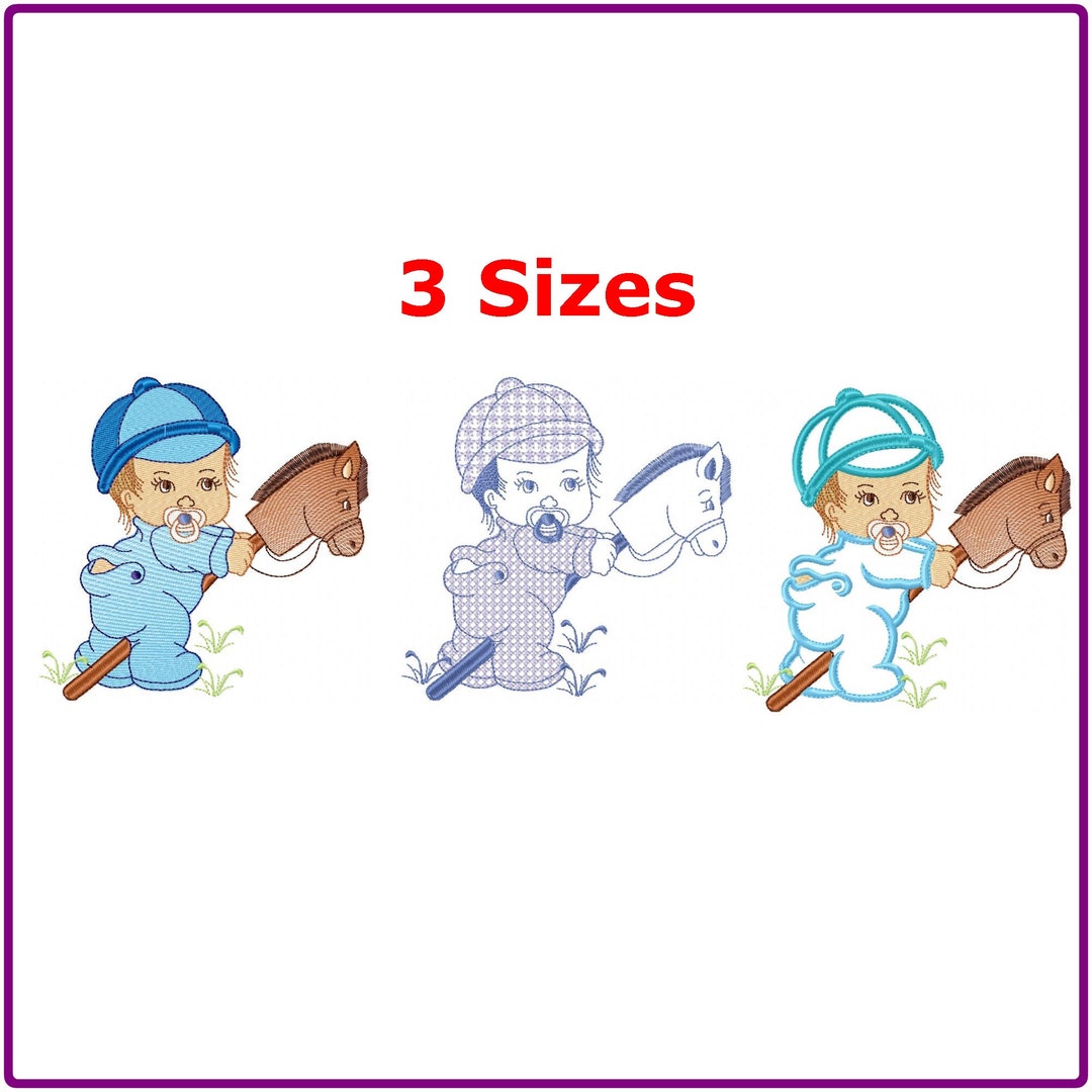 Baby Boy and Horse Embroidery Designs Machine Embroidery Pattern ...