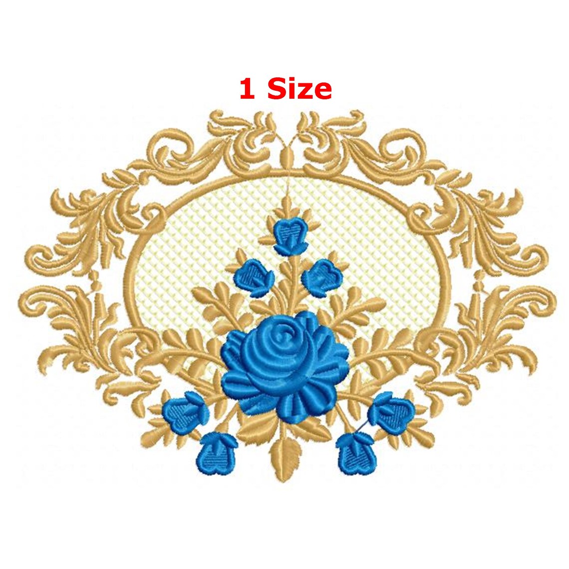 Frame With Rose Flower Embroidery Designs Machine Pattern - Etsy