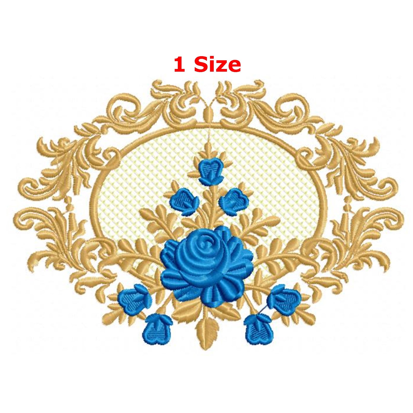 Frame With Rose Flower Embroidery Designs Machine Pattern - Etsy