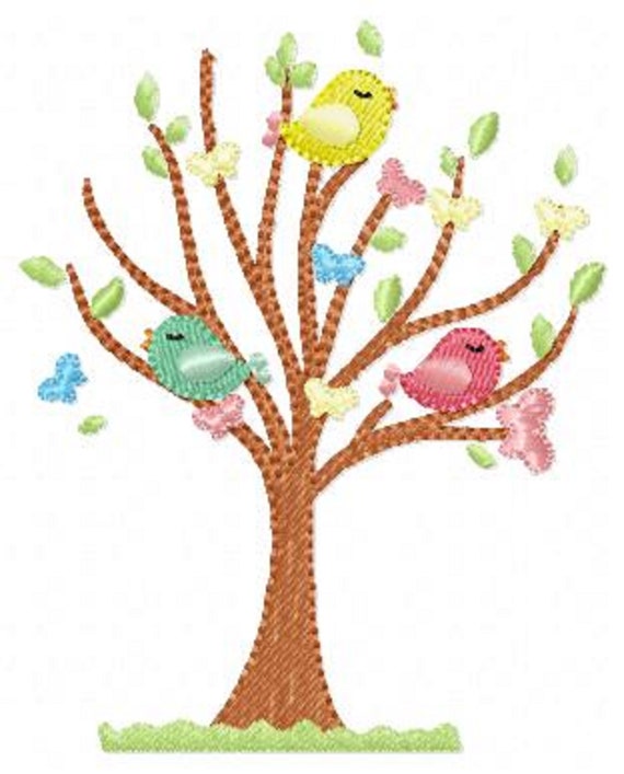 Tree Embroidery Designs Machine Pattern Instant Dowload. | Etsy