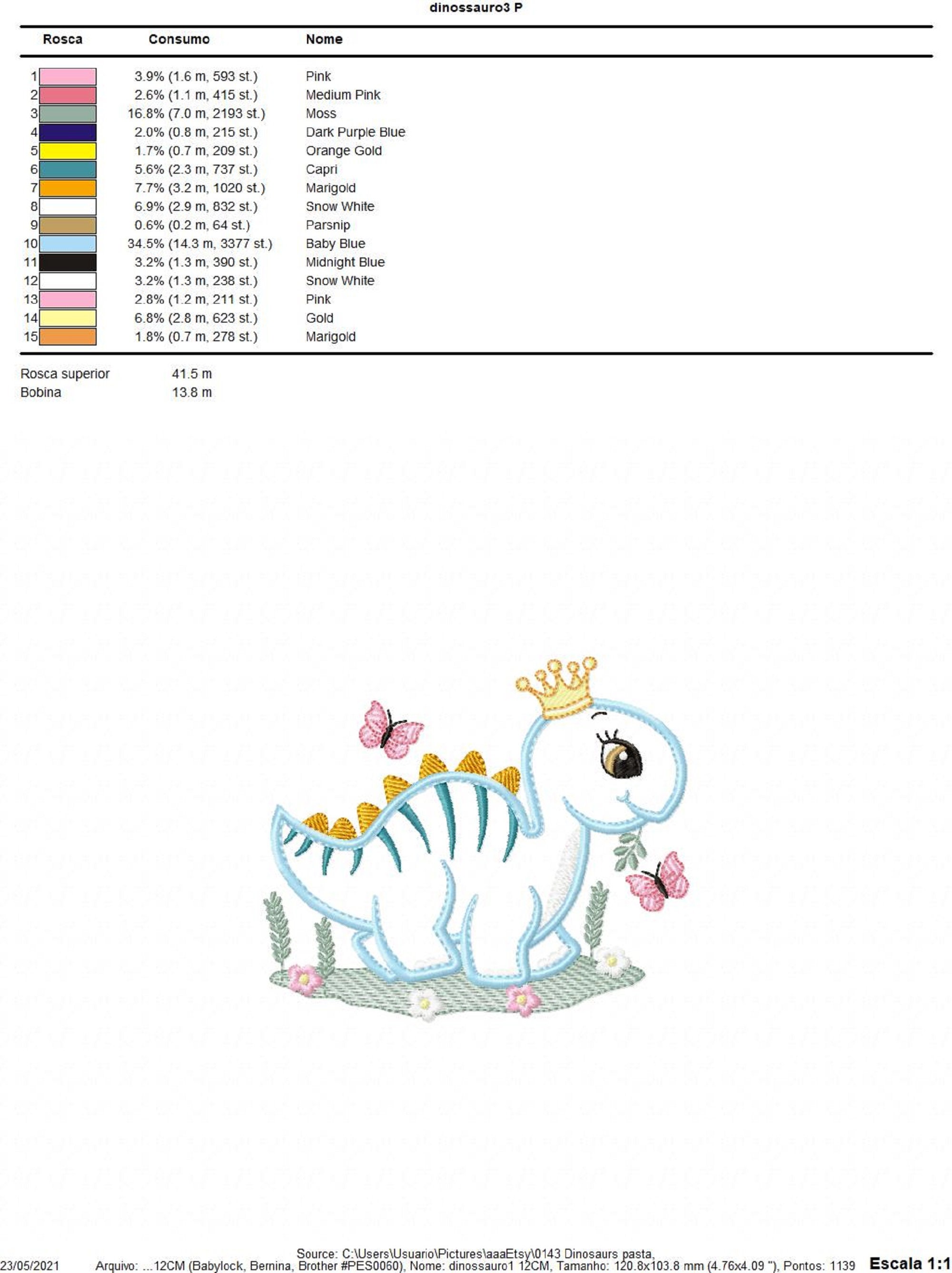 Dinosaurs Animals Embroidery Designs Machine Embroidery Pattern ...