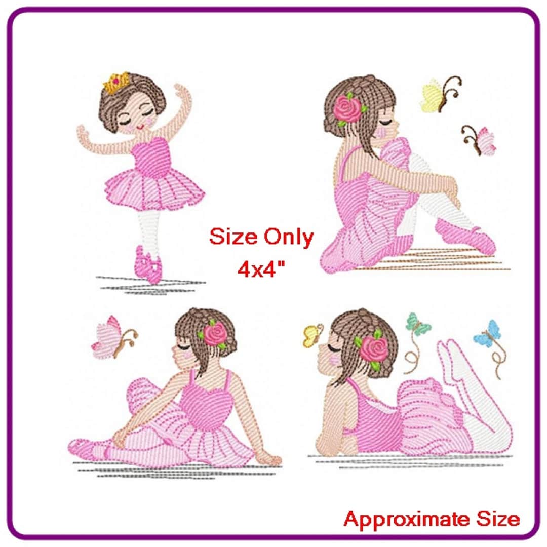 Ballerina Ballet Dancer Embroidery Designs Machine Embroidery Pattern ...