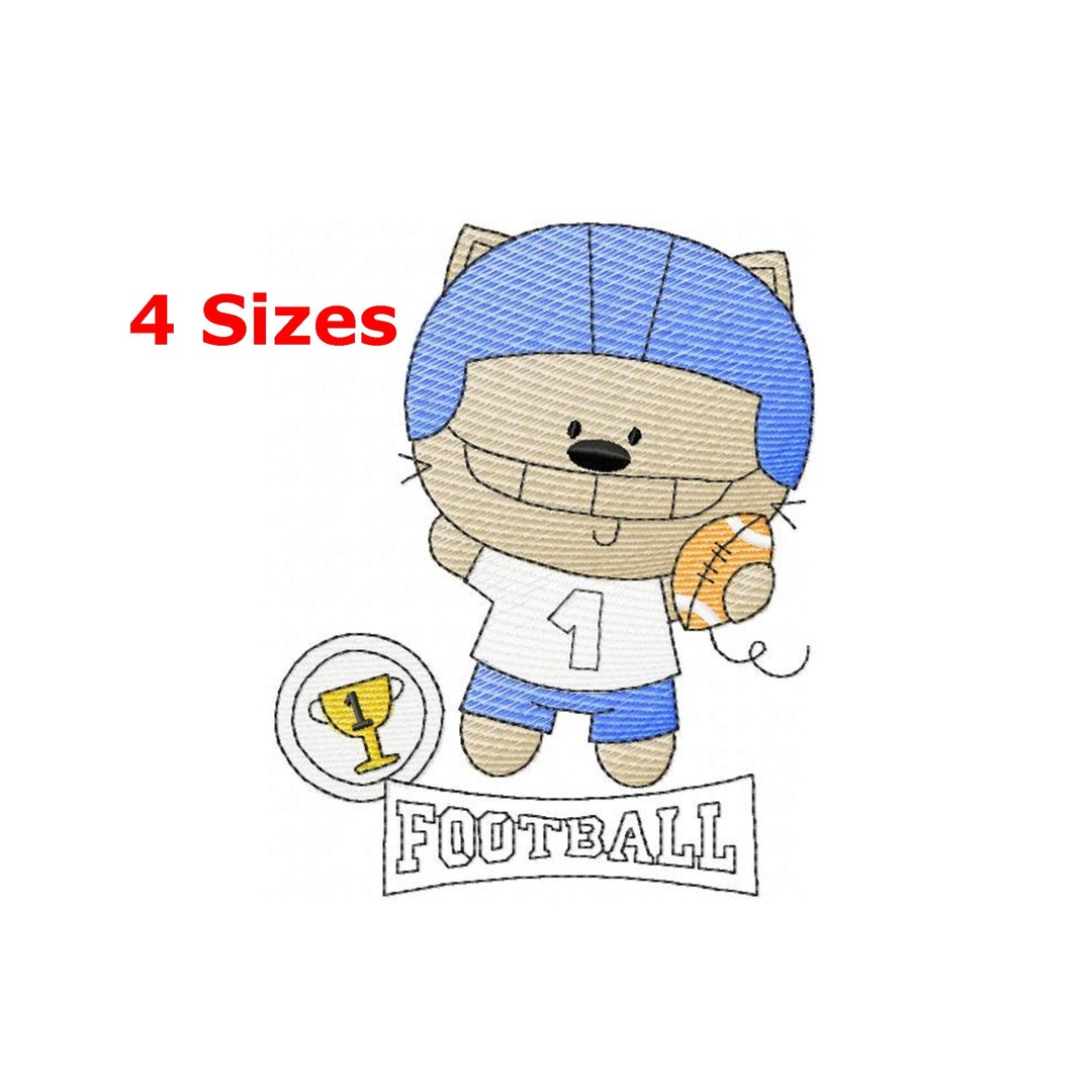 Football Embroidery Designs Machine Embroidery Pattern - Instant ...