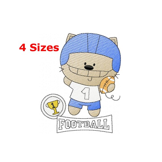 Football Embroidery Designs Machine Embroidery Pattern | Etsy
