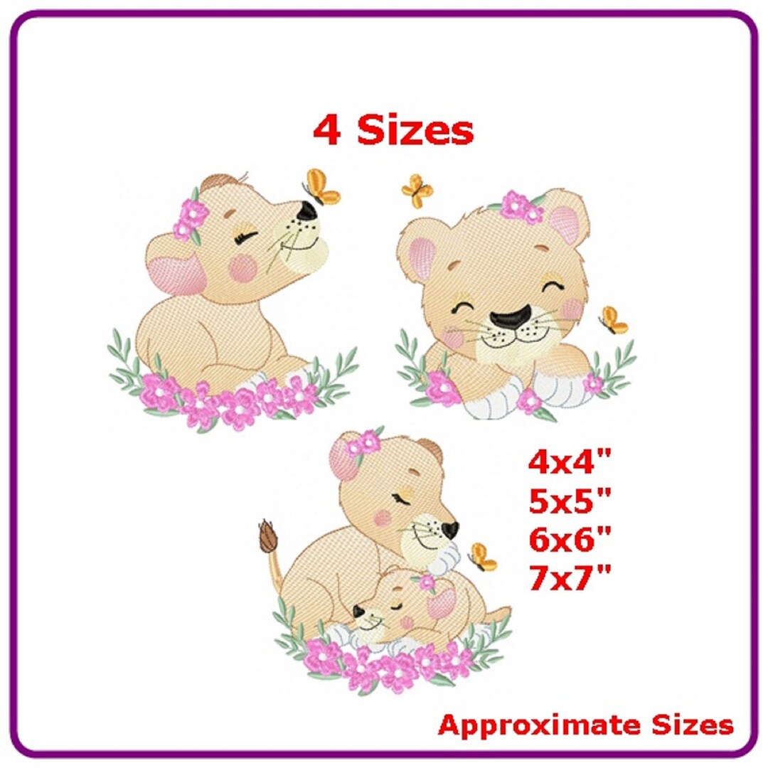 Lioness Designs Machine Embroidery Pattern - Instant Download. - Etsy