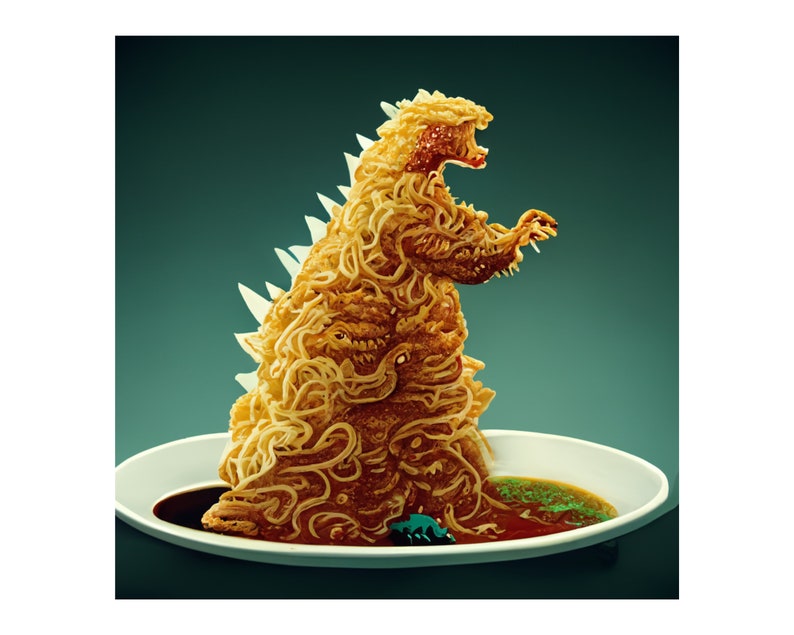Ramenzilla Godzilla Ramen SVG Digital Download Wall Art - Etsy