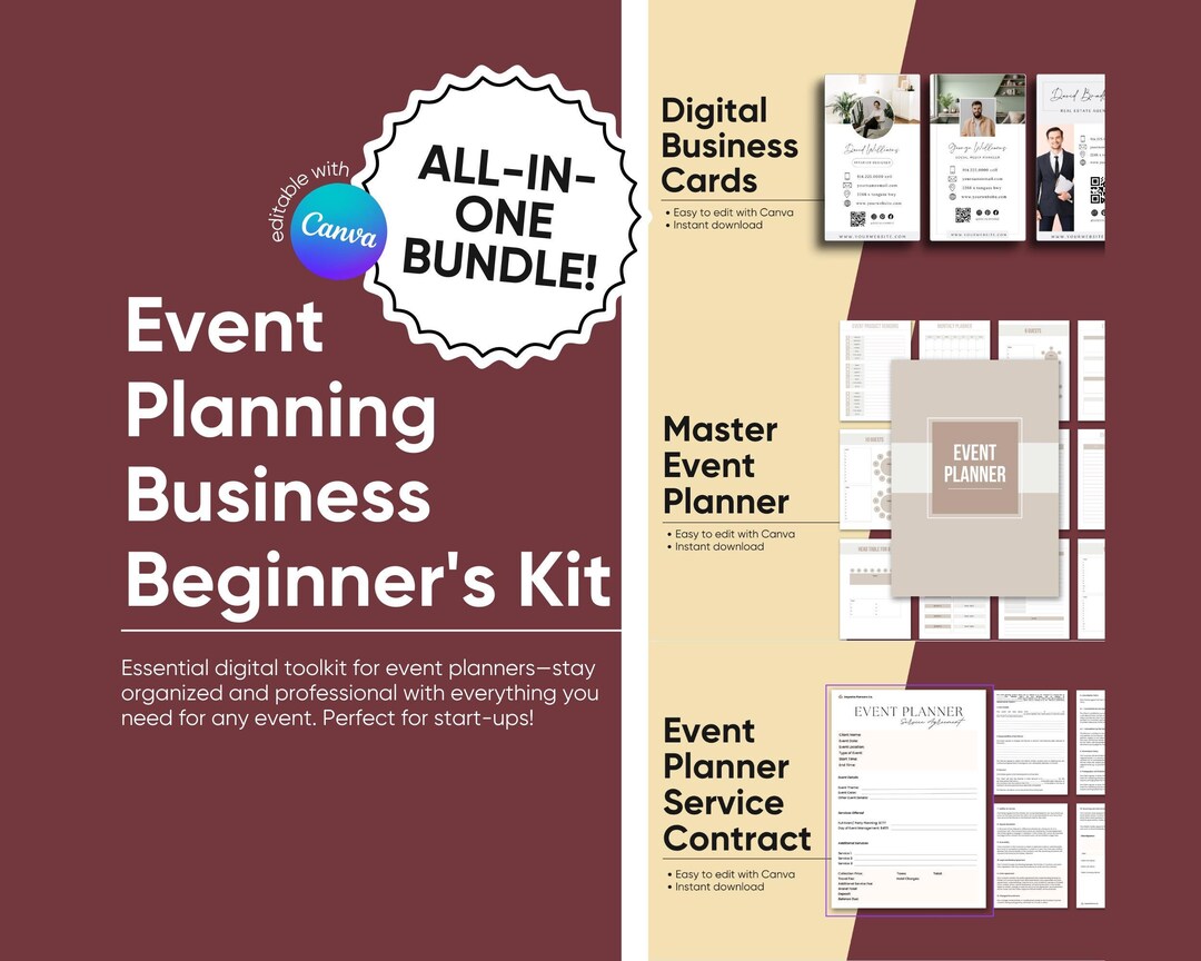 Event Planning Business Start up Kit, Event Planner Beginners Toolkit ...