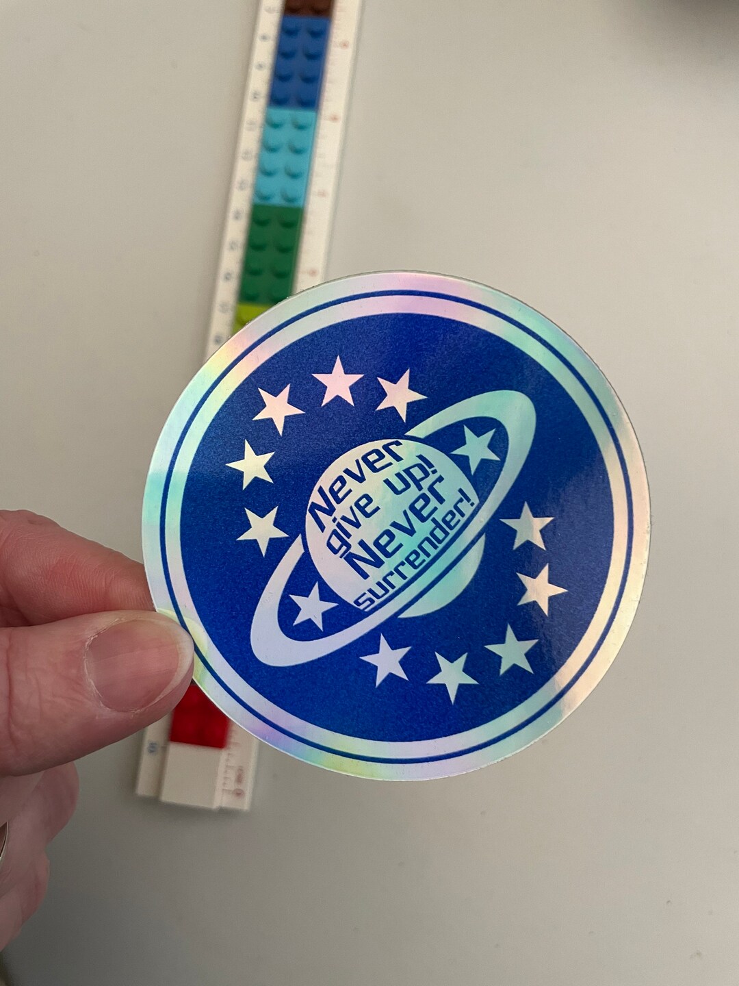 Galaxy Quest Holographic Logo Sticker - Etsy