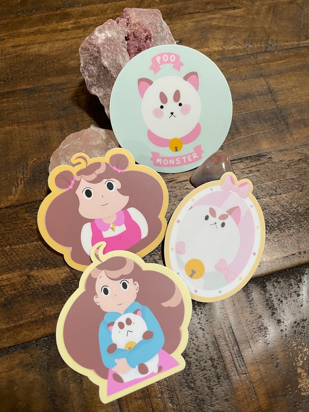 Bee and Puppycat Weatherproof Stickers - Etsy