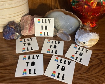 Ally Sticker LGBTQ Ally Decal LGBT Ally Bumper Sticker - Etsy