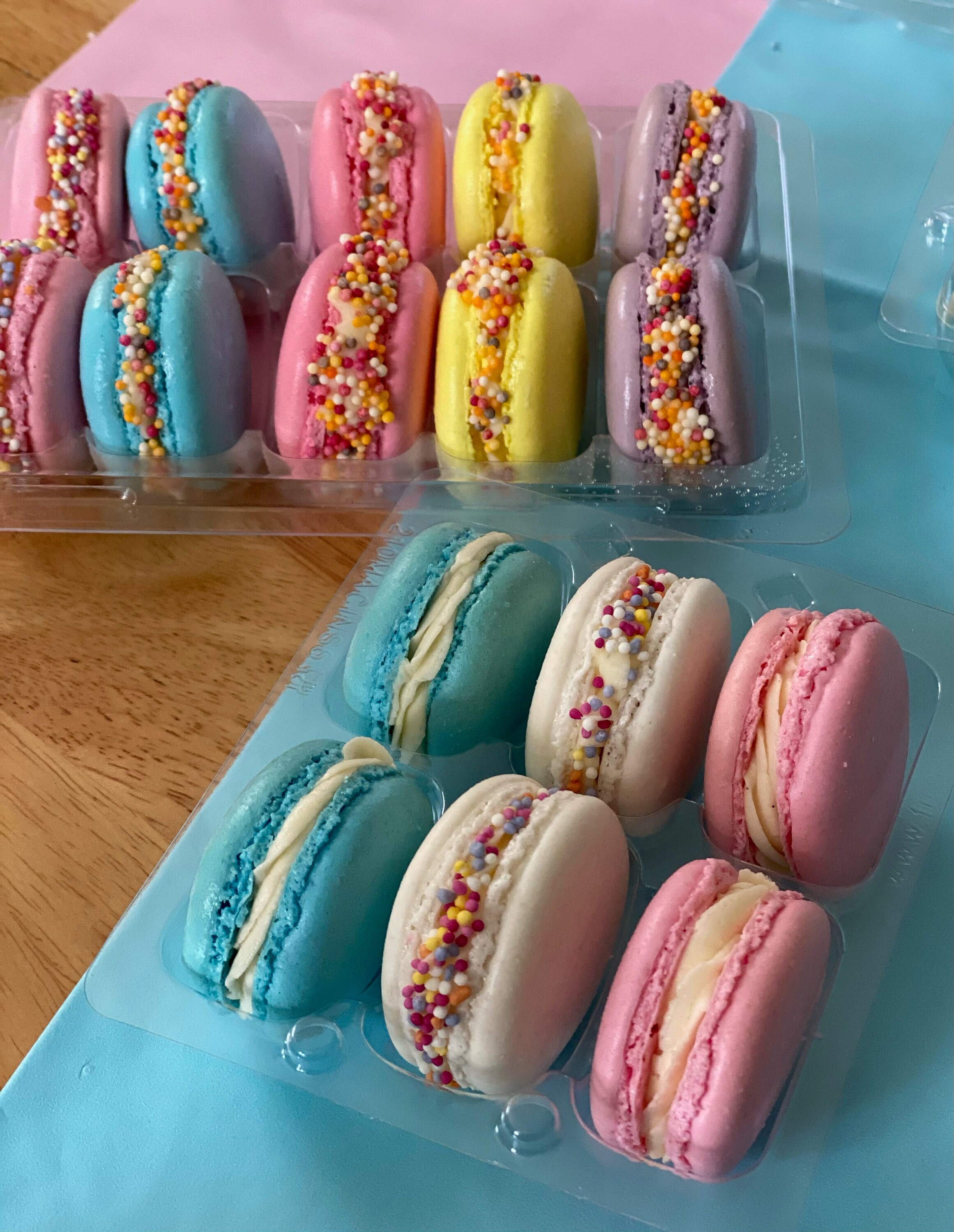 6 Rainbow Macarons | Etsy