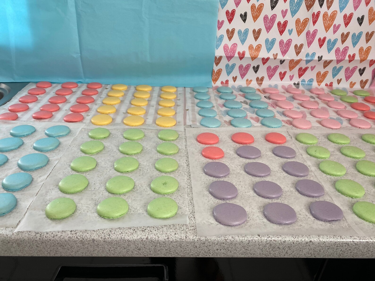 6 Pale Blue Macarons | Etsy