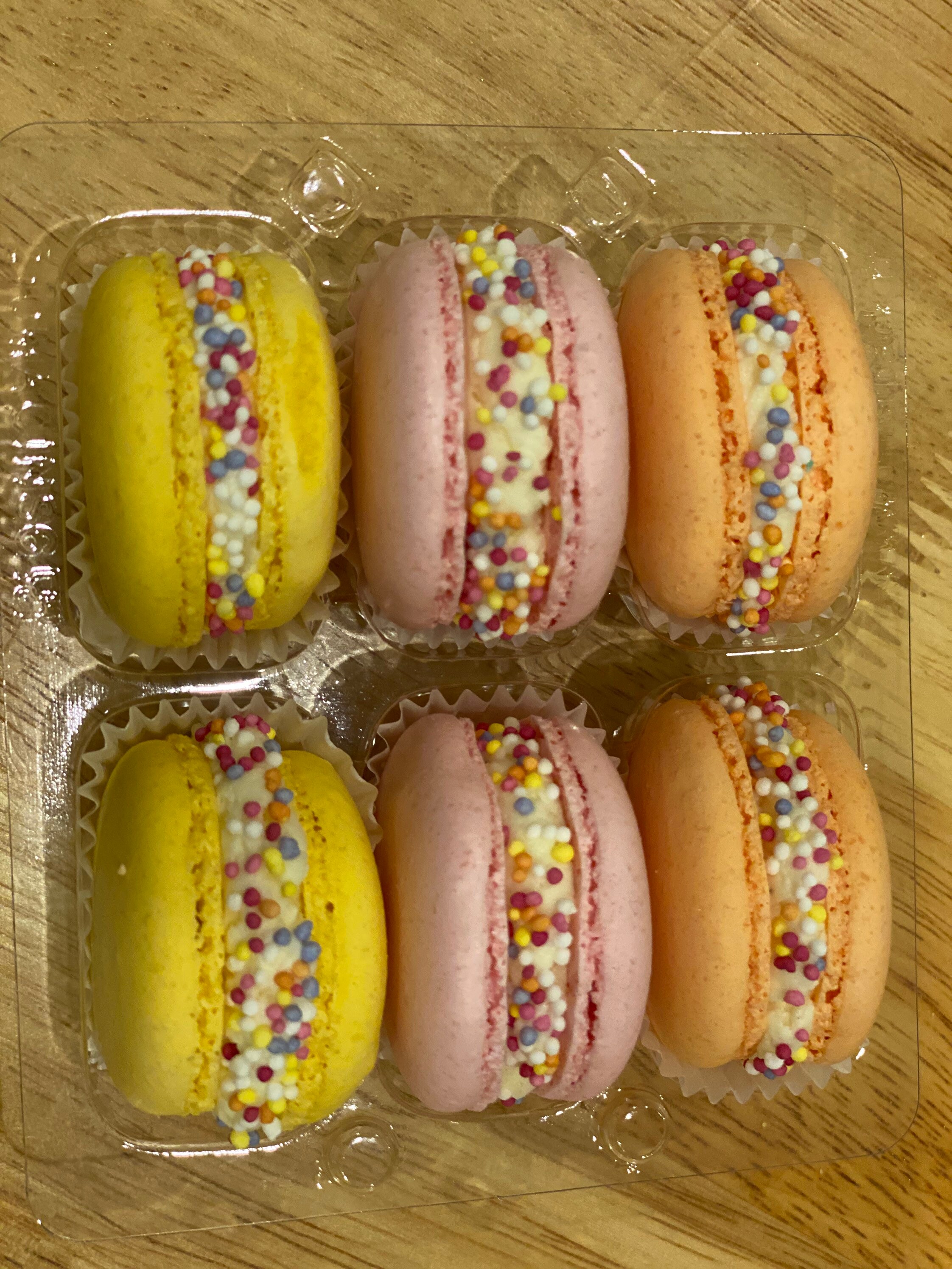 6 Rainbow Macarons - Etsy UK