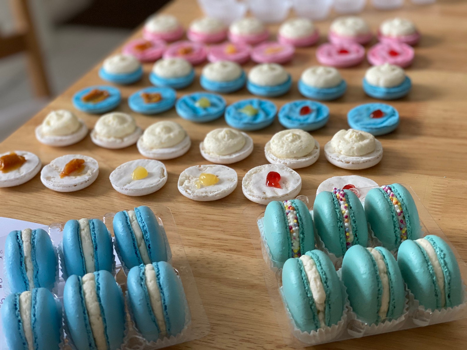 6 Pale Blue Macarons | Etsy