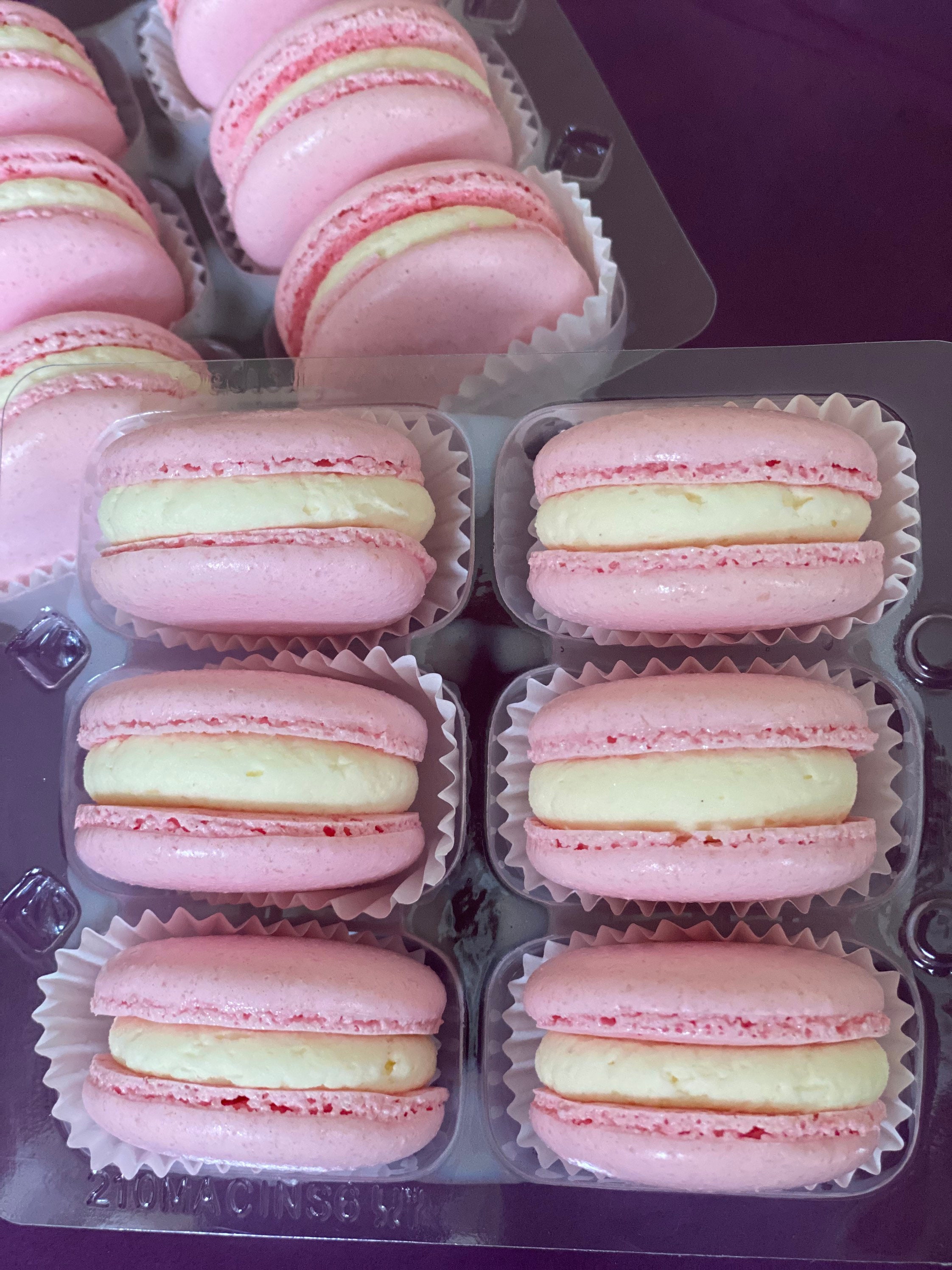 6 Pale Pink Macarons - Etsy