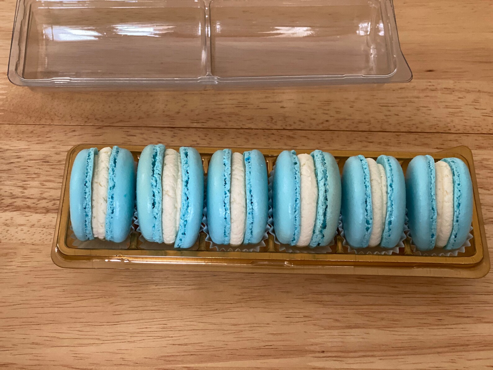 6 Pale Blue Macarons - Etsy UK
