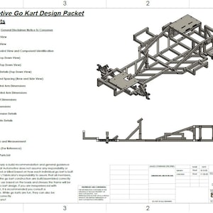 Go Kart Frame Design Plans and Instruction Kit - Do It Yourself ...