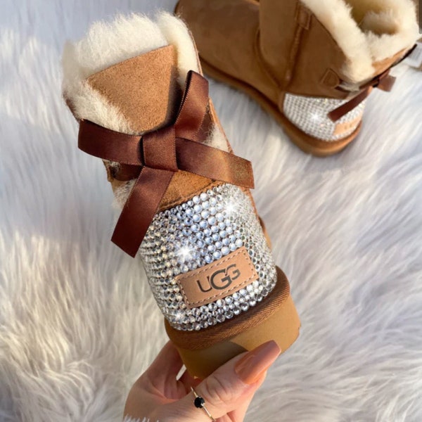 Rhinestone Ugg Boot - Etsy