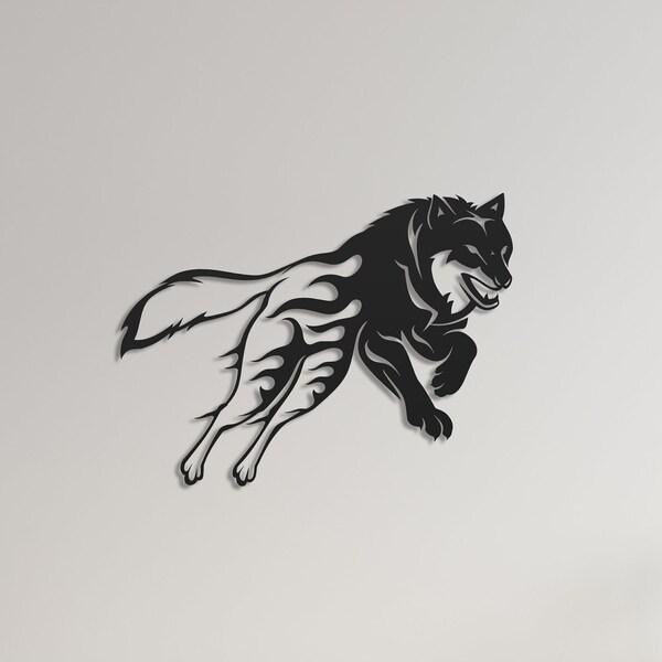 Running Wolf Art - Etsy