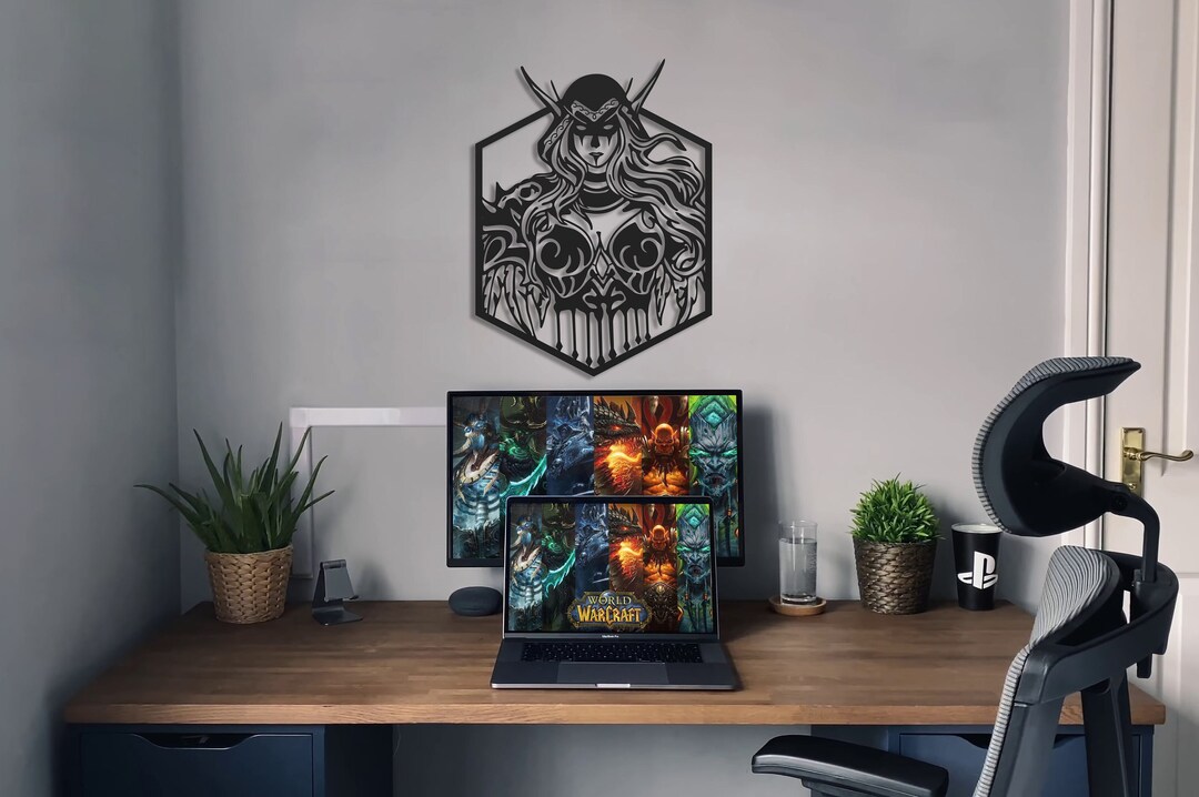 Wow Metal Wall Art Decor, Sylvanas Windrunner, Metal Wall Art, World of ...