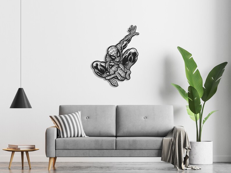 Spiderman Metal Wall Art, Spiderman Wall Decor, Marvel Wall Decor ...