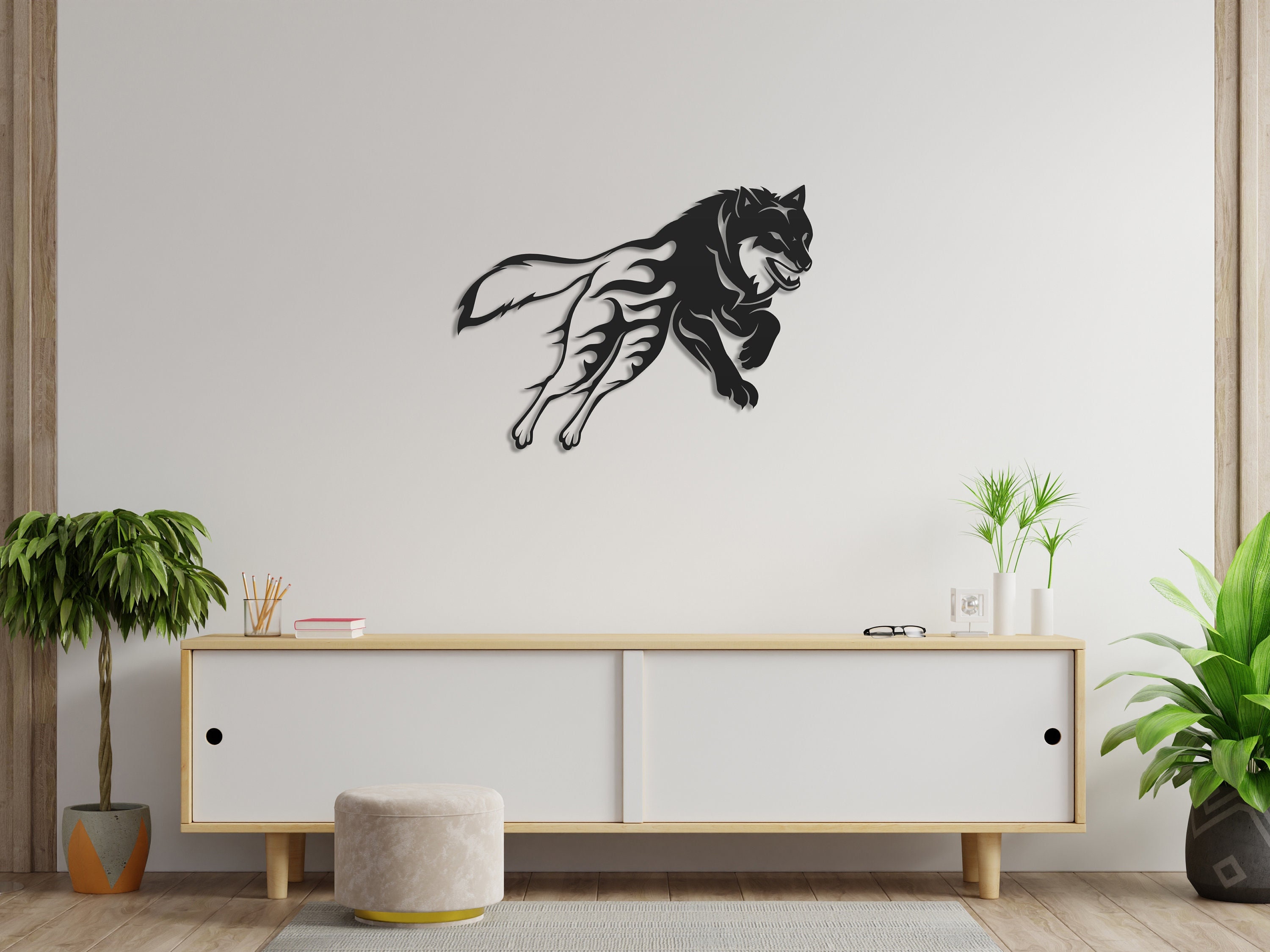 Tribal Wolf Running