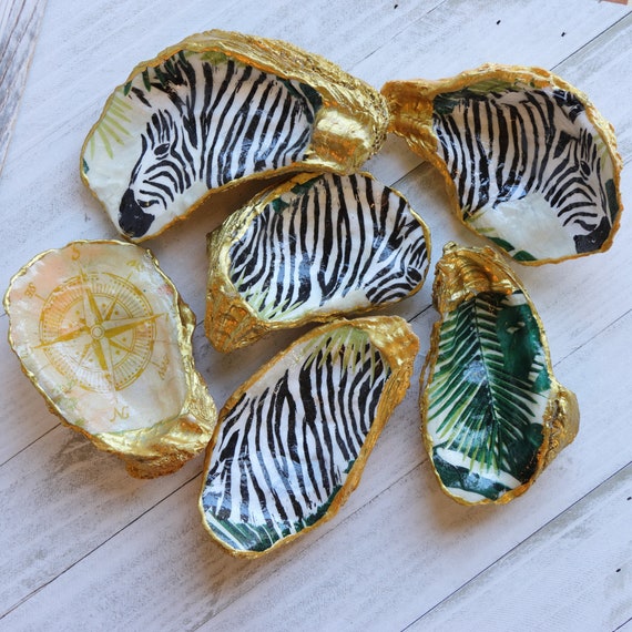 Zebra Oyster Shells Jungle Love | Etsy