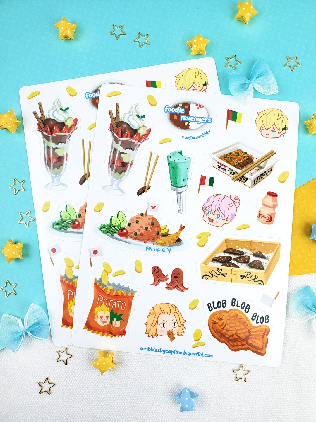 Buy Revengers Anime Foodie Sticker Sheet | Mikey | Draken | Chifuyu ...
