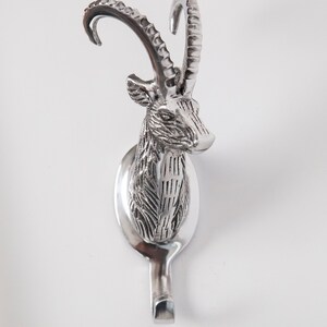 Large Goat Shaped Metal Hooks - Wall Hanging Hooks Shaped Like Ibex ...